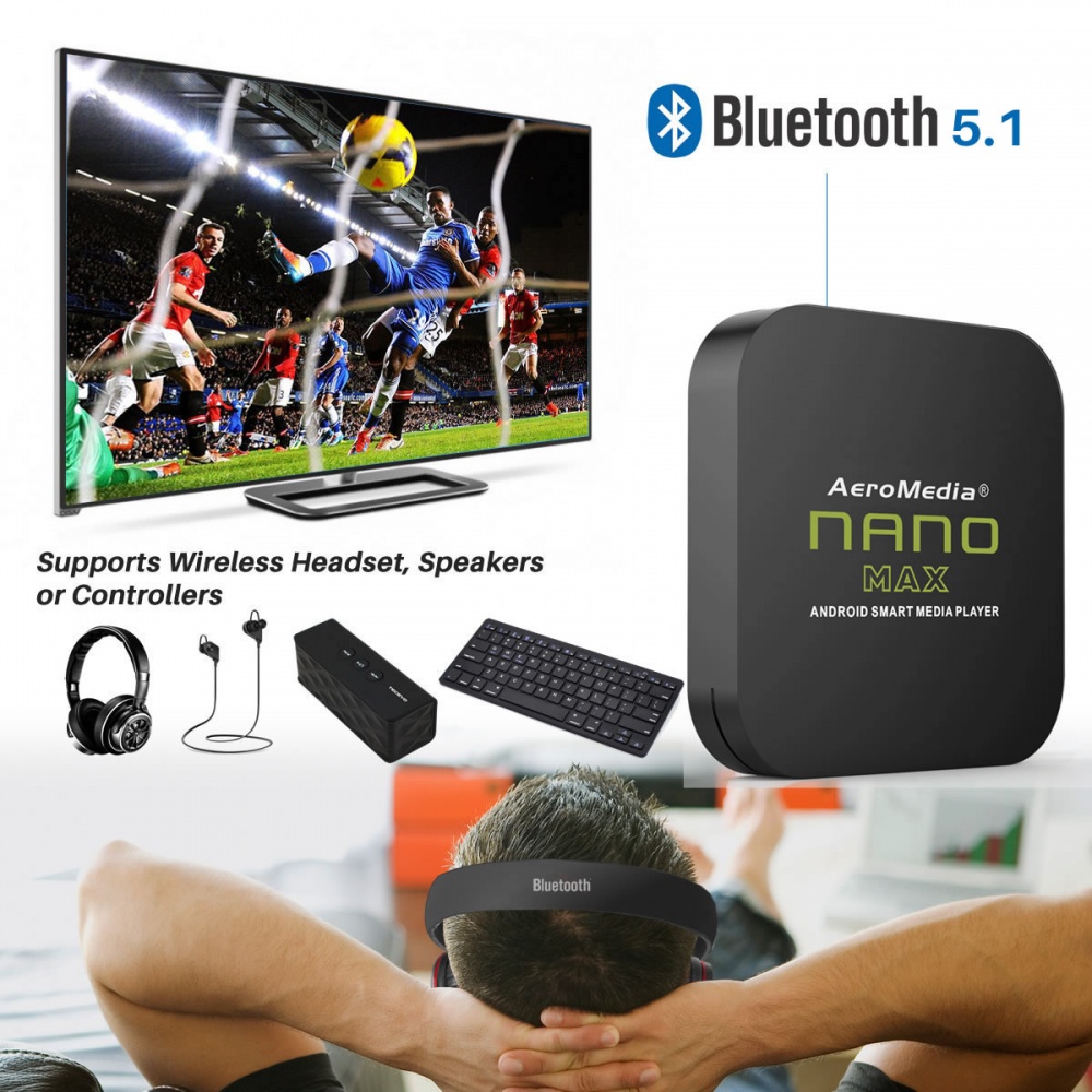 JUSTOP NANO MAX Android TV Box 4GB RAM 64GB ROM Android 12.0 OS Quad ...